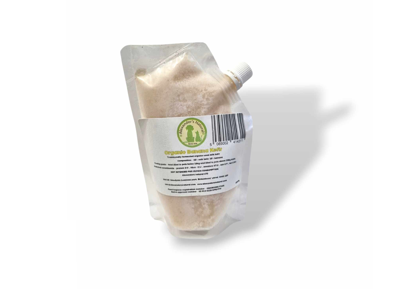 Organic Banana Kefir Pouch 250ml | The Dogs Diner