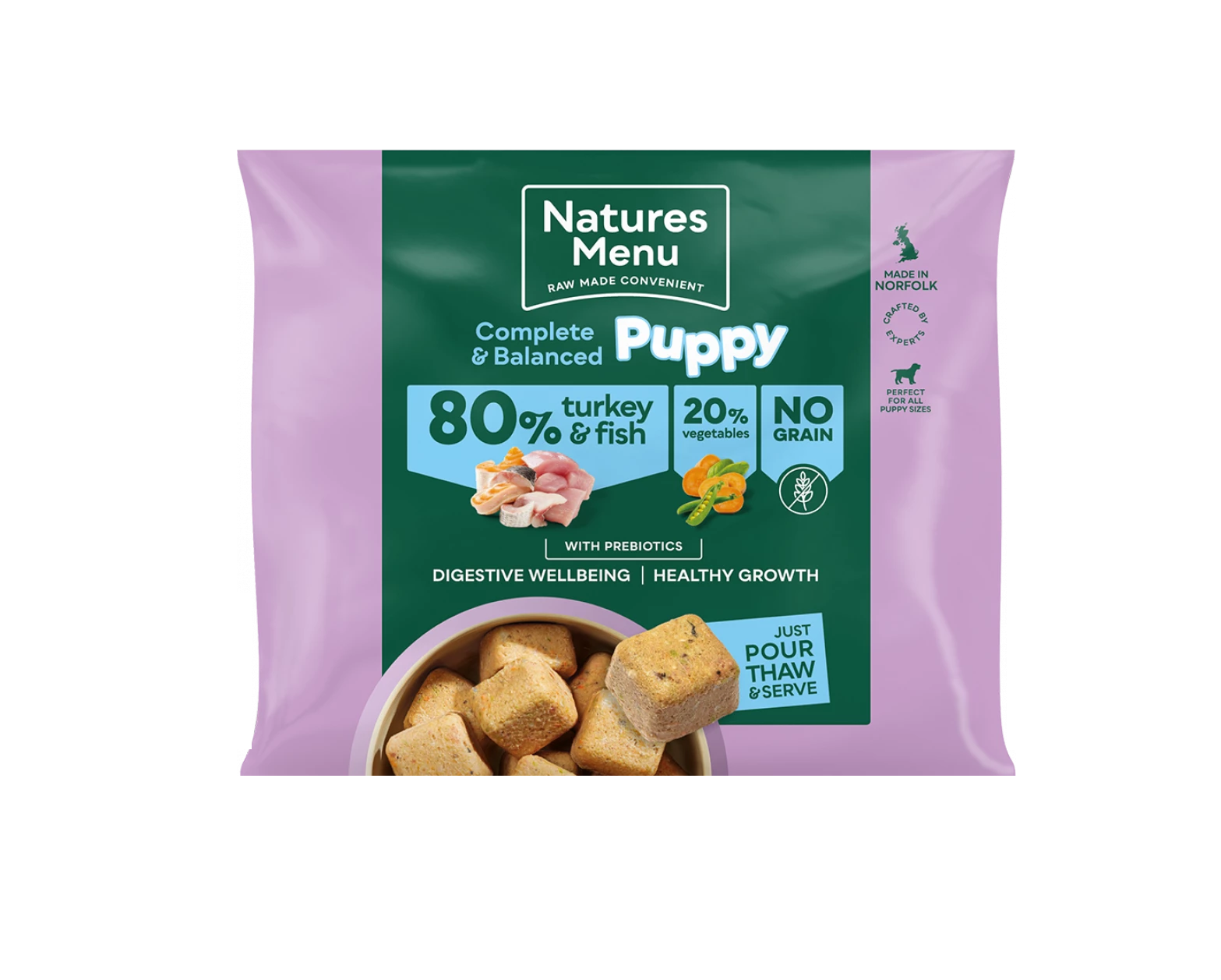 Complete & Balanced 80% Turkey & Fish Puppy Nuggets - 1 Kilo | The Dogs ...