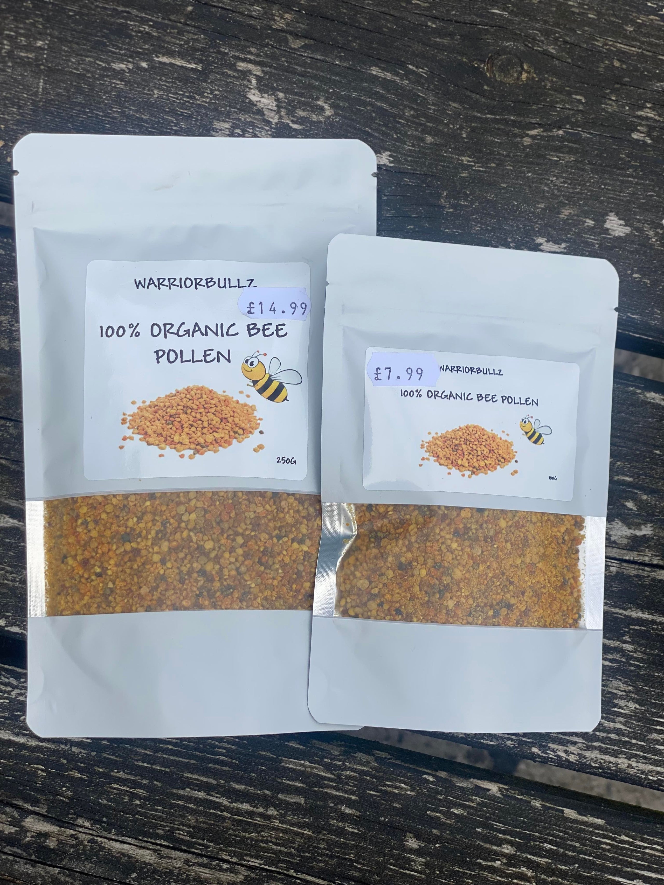 Warrior Bullz Bee Pollen 250g Pouch | The Dogs Diner