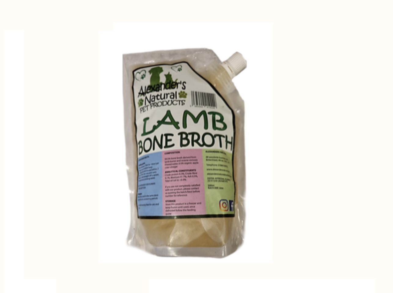 Alexander's Natural Lamb Broth Pouch | The Dogs Diner
