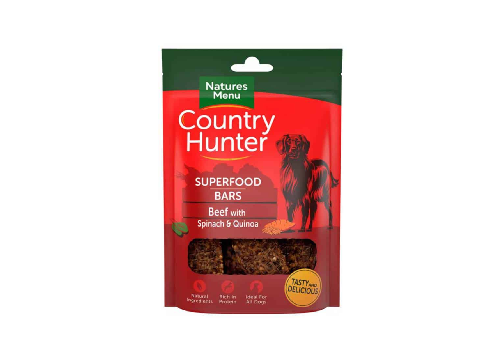 Natures Menu Country Hunter Superfood Bars Beef, Spinach and Quinoa Dog ...
