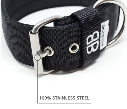 Bully Billows Black 5cm Nylon Buckle Collar
