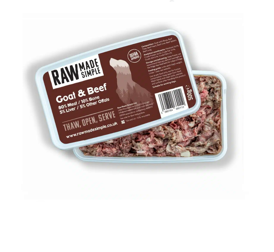 RMS Goat & Beef 80:10:10 500g | The Dogs Diner