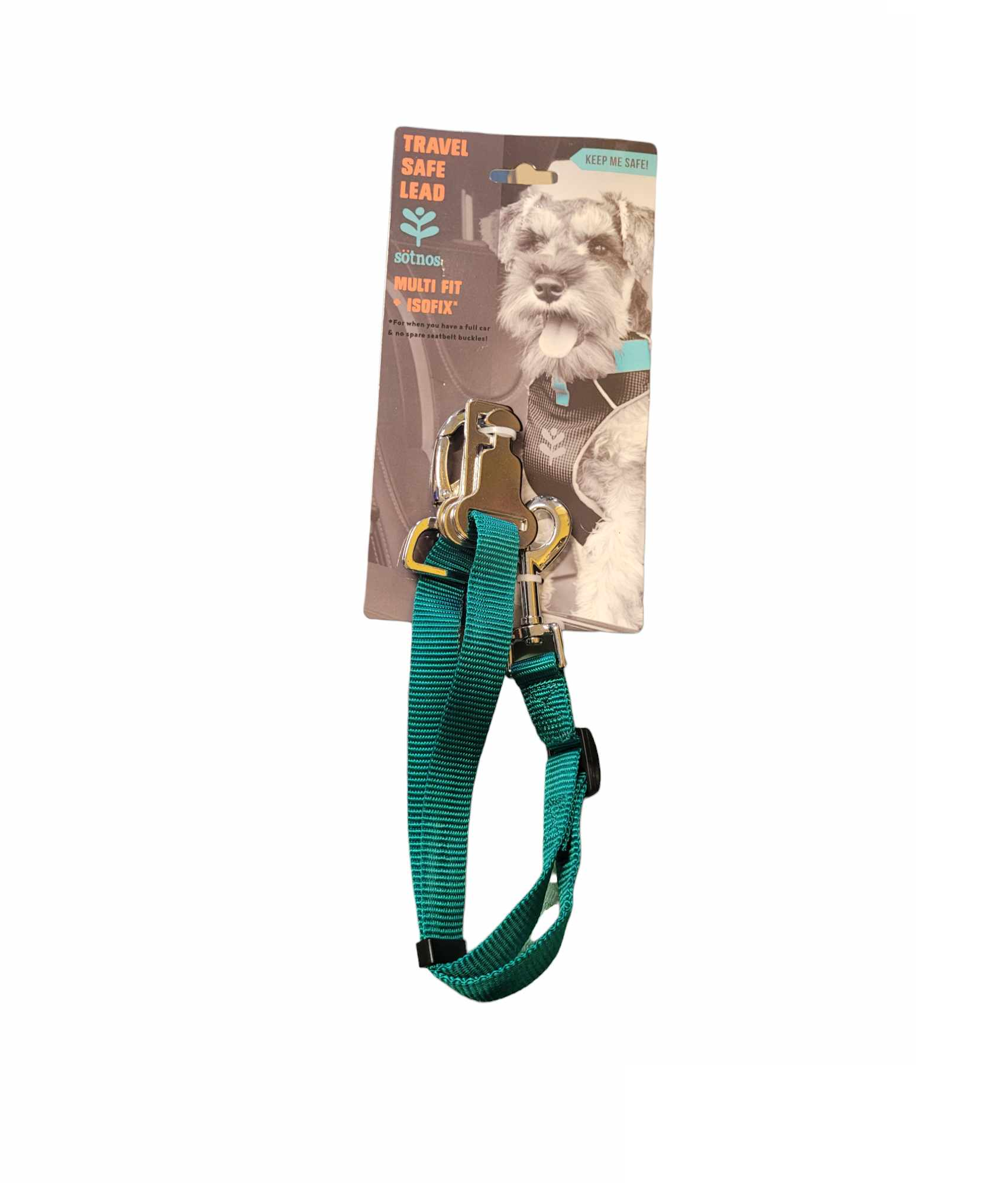 Sotnos Universal Dog Seatbelt Teal | The Dogs Diner