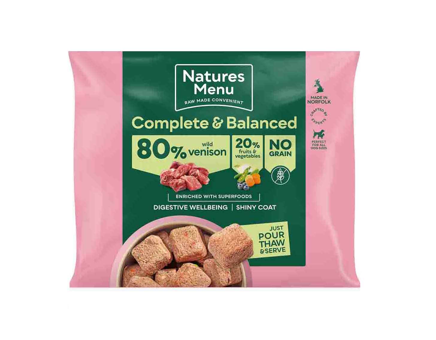 Natures Menu Country Hunter Wild Venison Nuggets 1 Kilo The Dogs Diner natures-menu-country-hunter-wild-venison-nuggets-1-kilo-the-dogs-diner