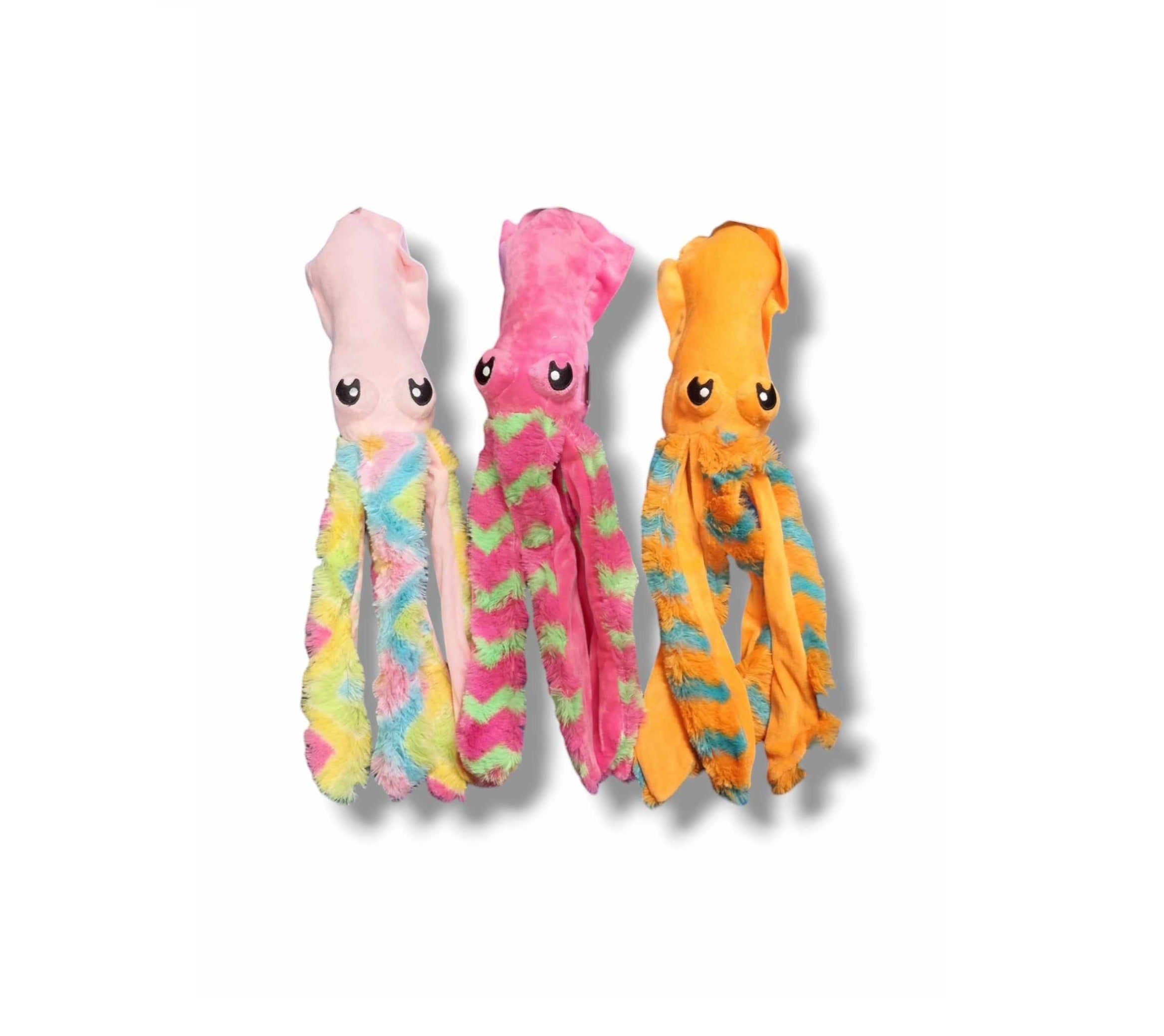 Colourful Crinkle Squid Toy | The Dogs Diner