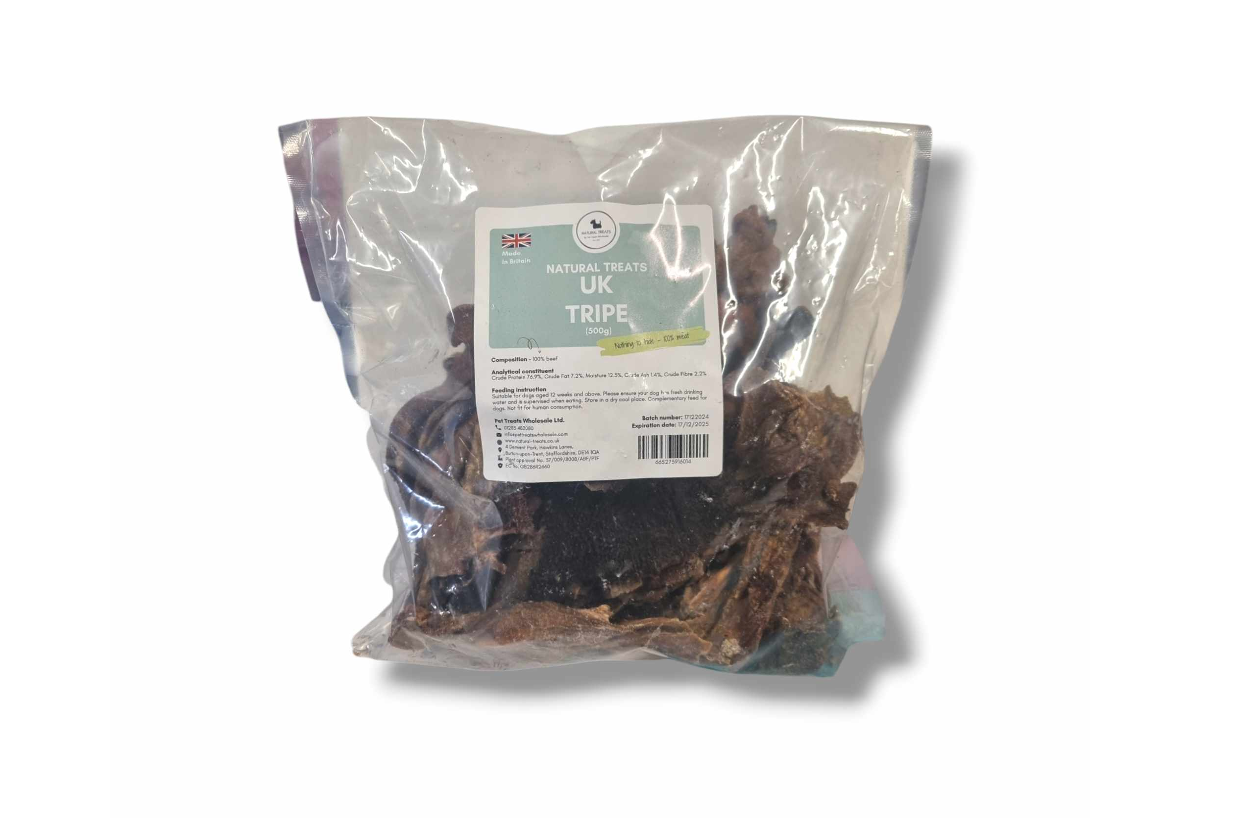 UK Tripe Pieces 500g | The Dogs Diner